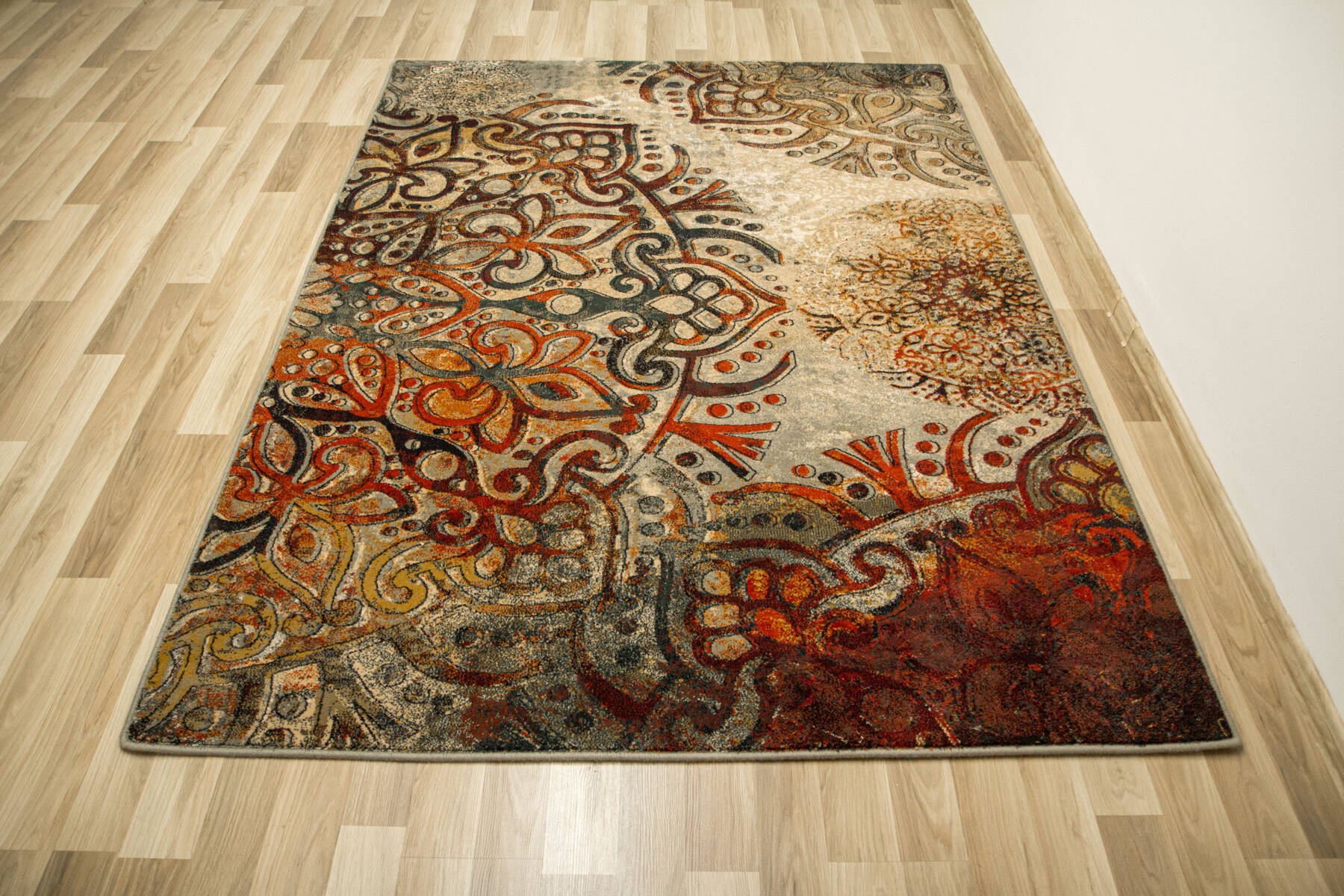 Dywan Wełniany Dywilan Polonia Boho Red | Akcila.sklep.pl